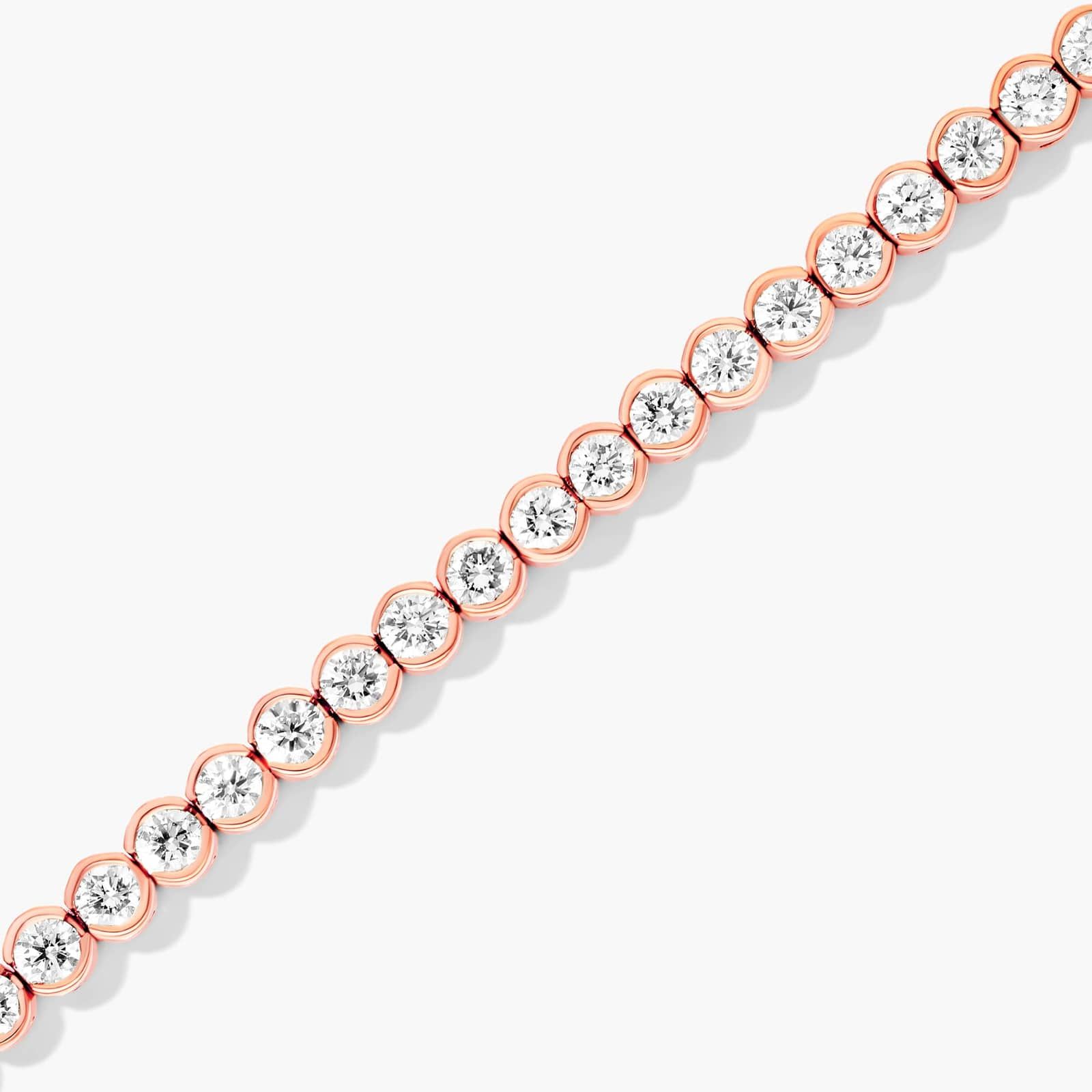14K Rose Gold Bezel Diamond Tennis Bracelet (2 CTW - H-I / SI1-SI2)-88003r148b