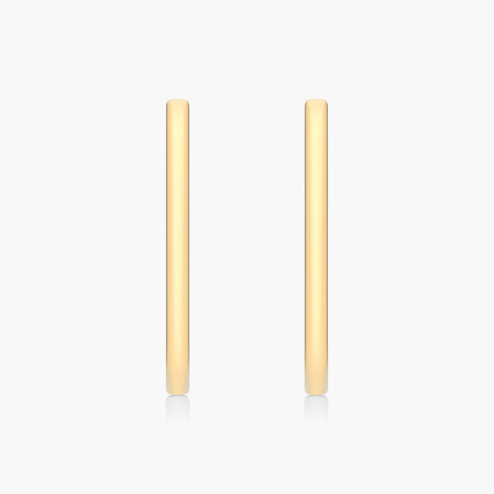 14K Yellow Gold Curved Bar Earrings-95102y14