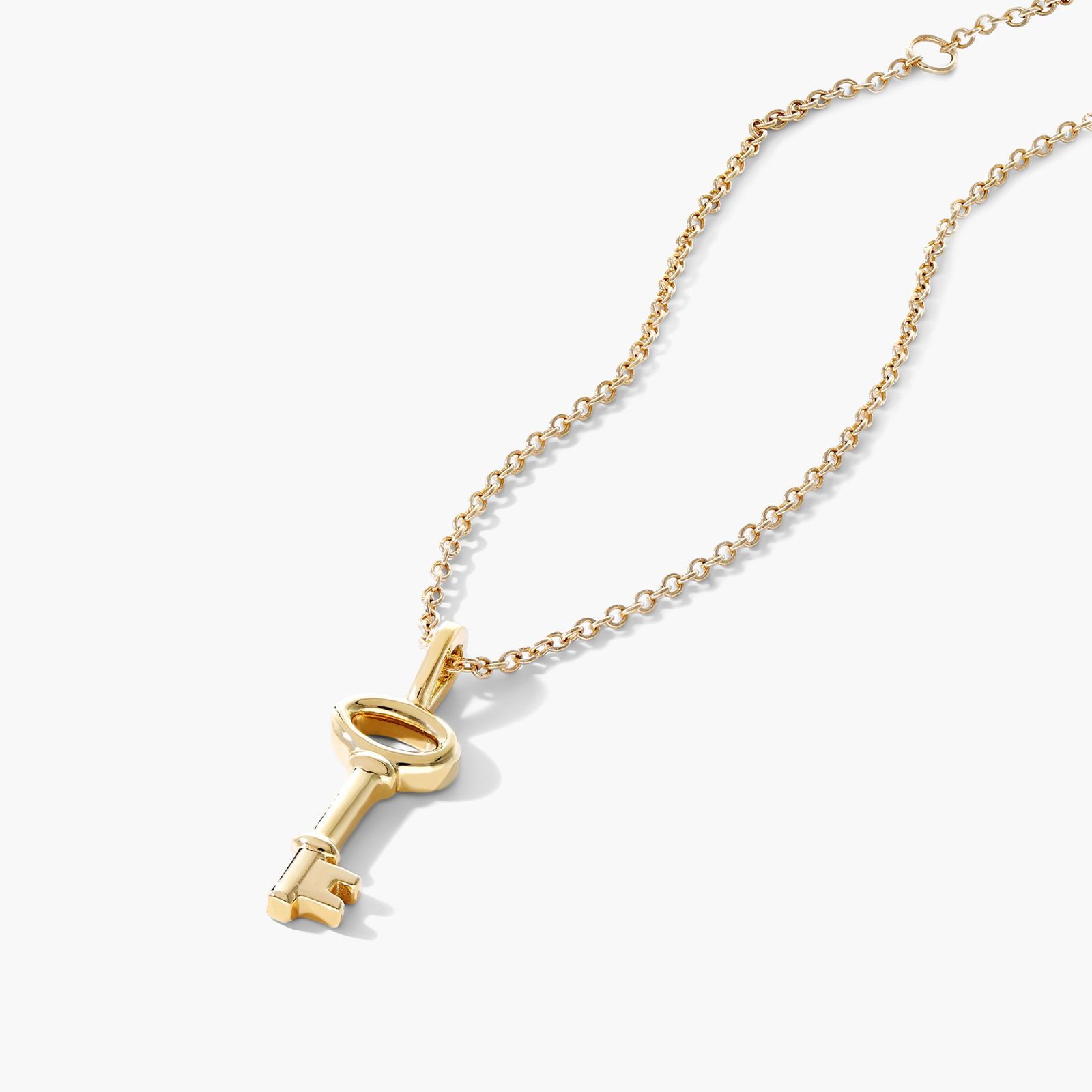 14K Yellow Gold Key Necklace-95132y14