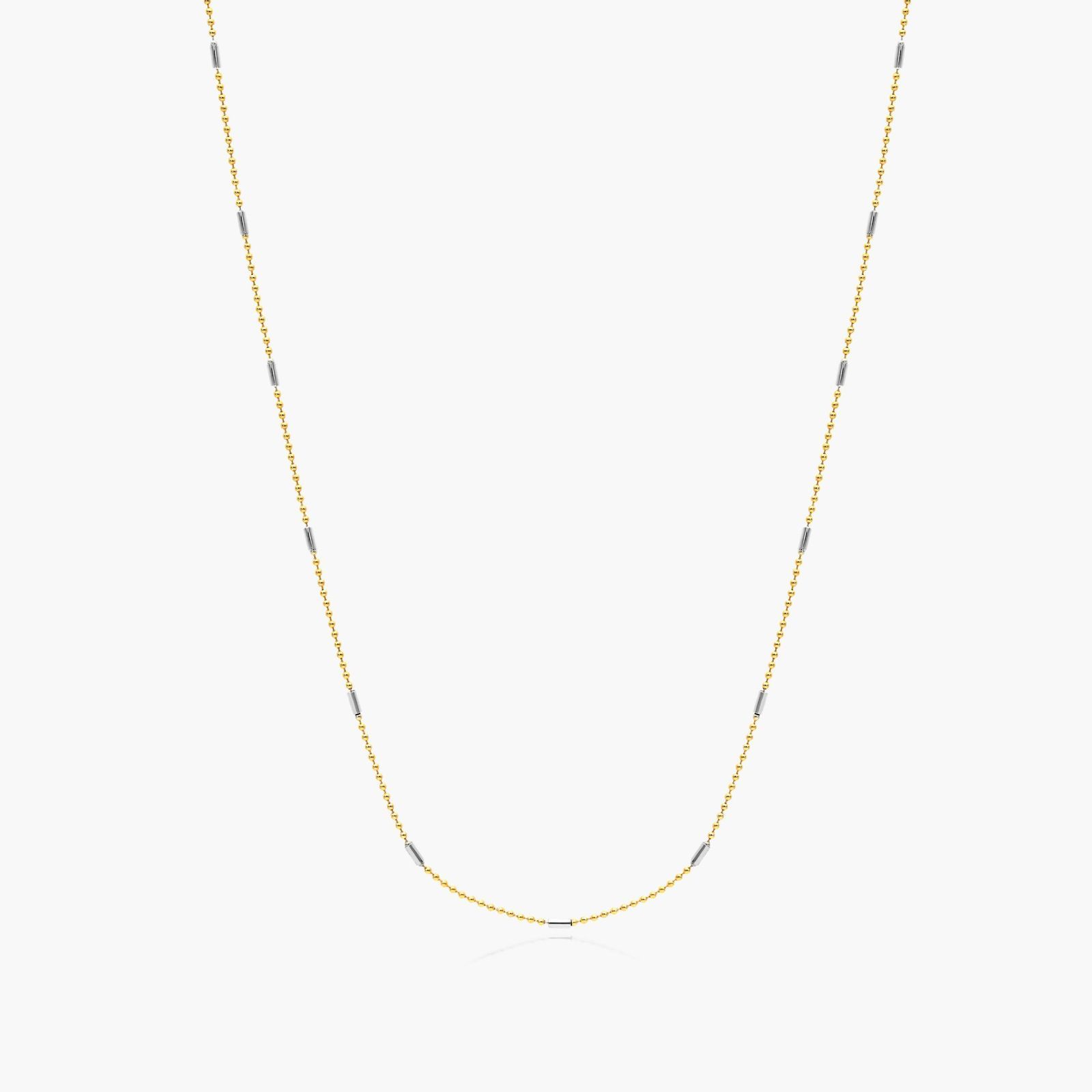 14K Yellow Gold 0.95mm Saturn Chain Necklace-95151y14