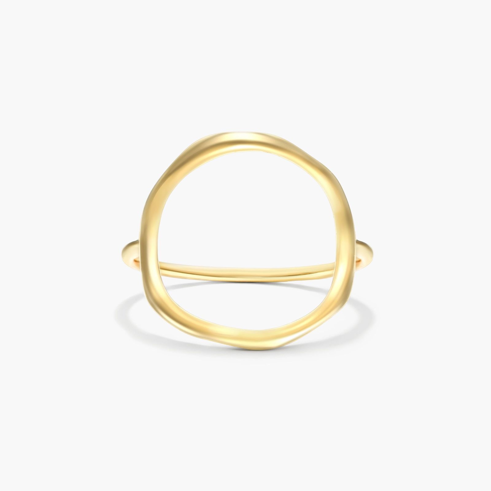 14K Yellow Gold Open Circle Ring-95180y14