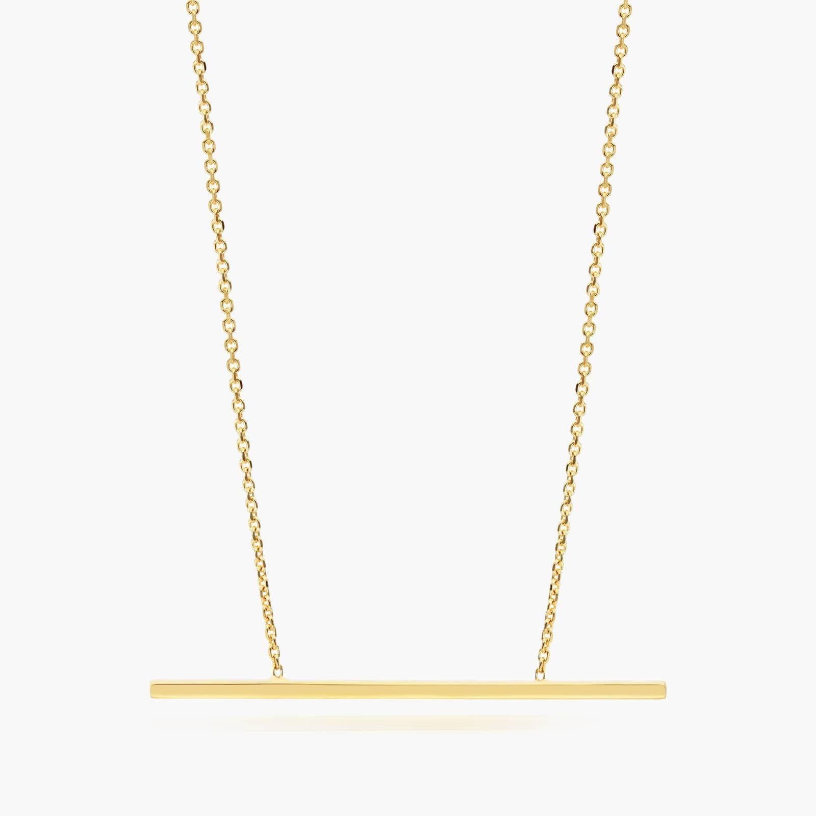14K Yellow Gold Balance Beam Necklace-95240y14