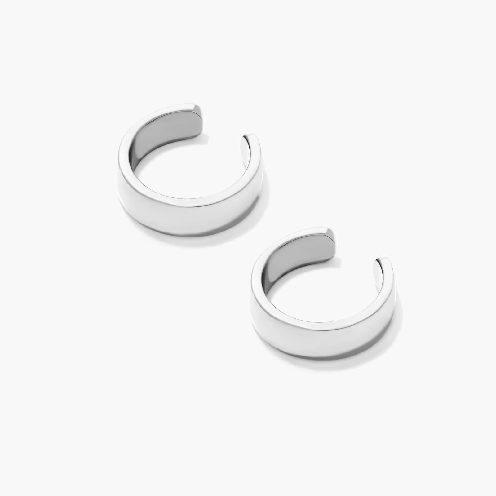 14K White Gold Flat Ear Cuff-95302w14