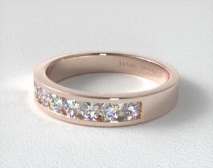14K Rose Gold Channel Set Diamond Engagement Ring-17151r14