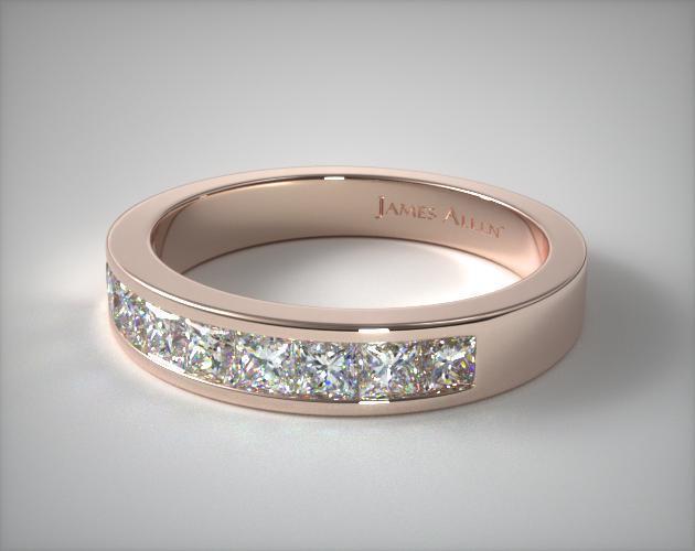 14K Rose Gold 0.42ct Channel Set Diamond Engagement Ring