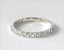 14K White Gold Art-Nouveau Pavé Set Diamond Wedding Ring (.27 CTW.)