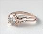14K Rose Gold Wire By-Pass Diamond Engagement Ring-17025r