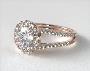 Open Split Shank Diamond Engagement Ring | 14K Rose Gold | 17188R14