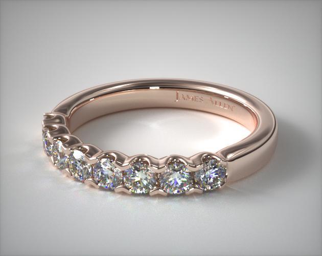 wedding rings, womens diamond, 14k rose gold fishtail diamond ring 050 ...