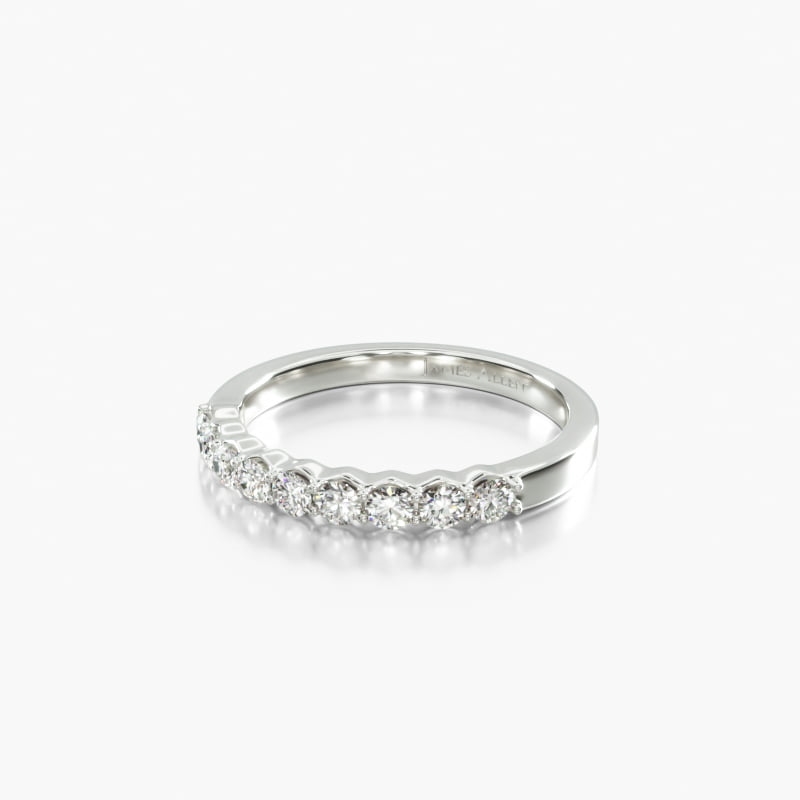 Platinum Common Prong Matching Wedding Ring-15052p