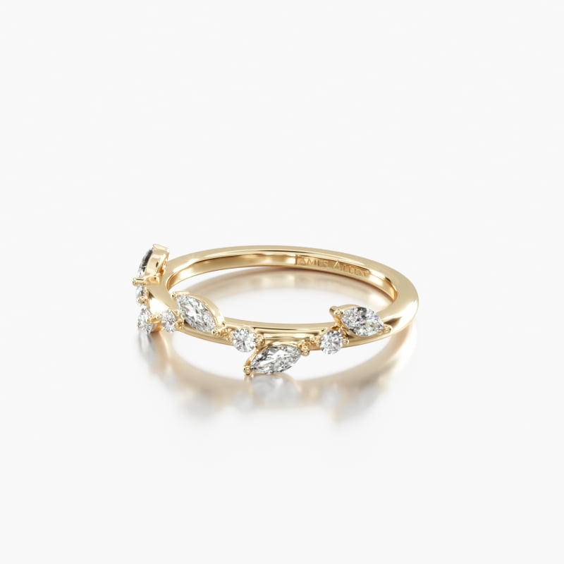 14K Yellow Gold Diamond Whisper Wedding Ring-15149y14