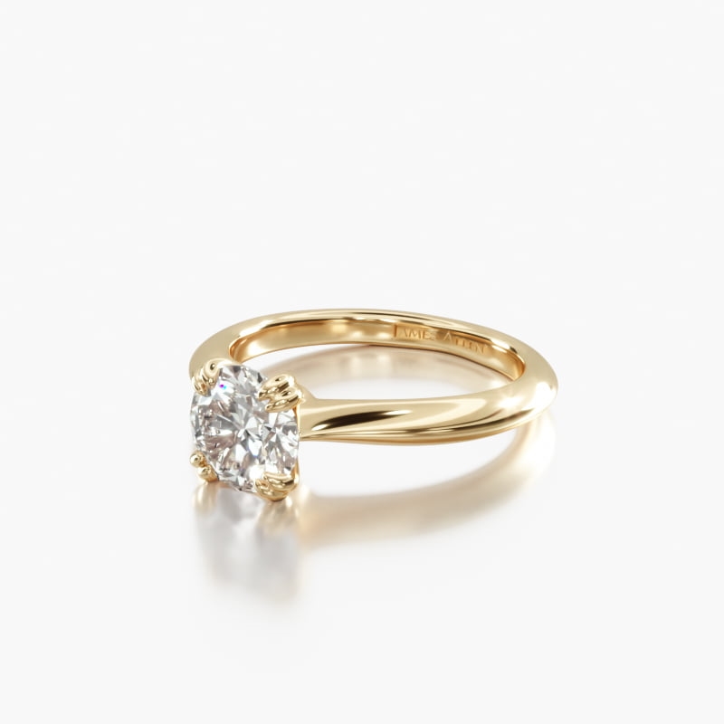 18K Yellow Gold Double Prong Solitaire-17030y