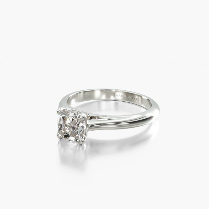 Platinum Sleek Diamond Engagement Ring