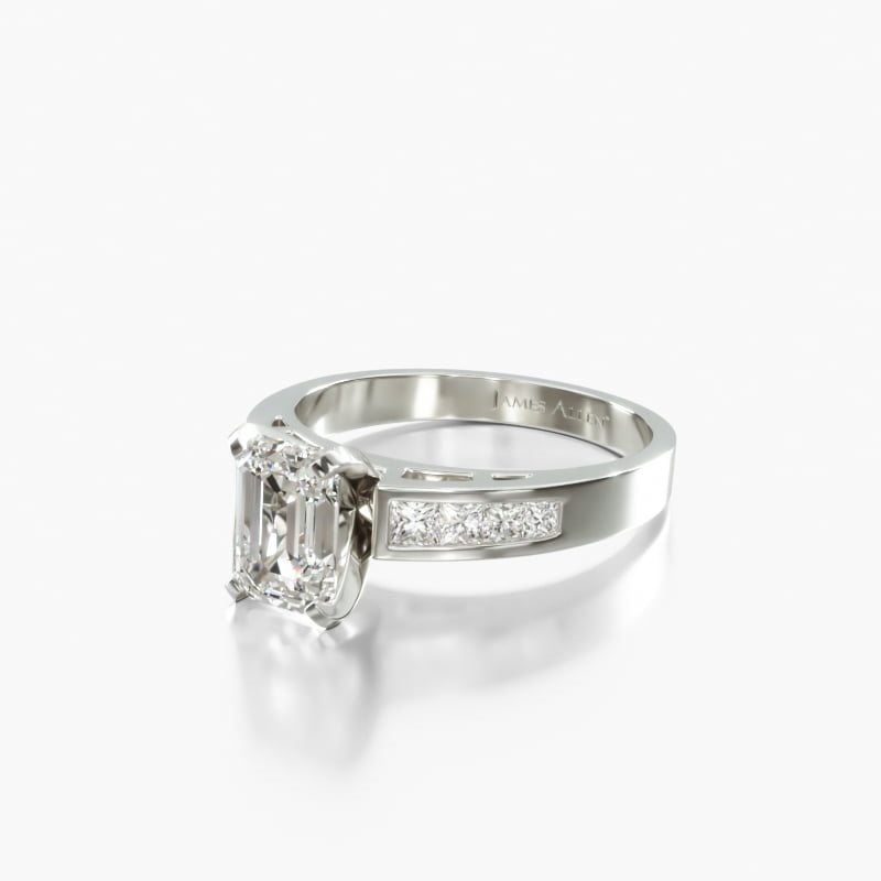 14K White Gold 0.42ct Channel Set Diamond Engagement Ring