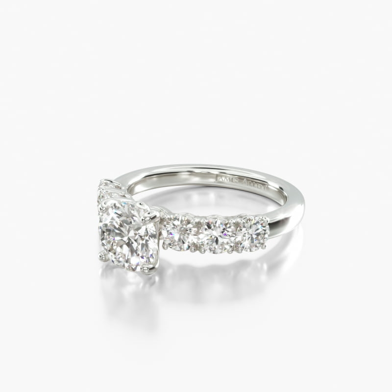 Platinum Prong Set Diamond Engagement Ring (.90 ctw)