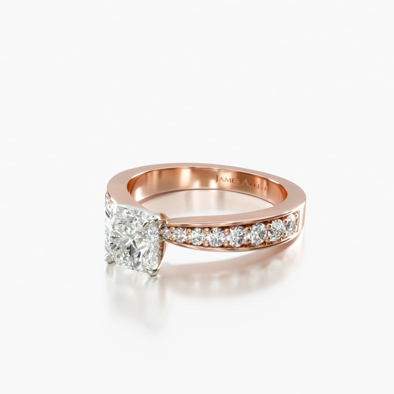 14K Rose Gold Perfect Pavé Engagement Ring