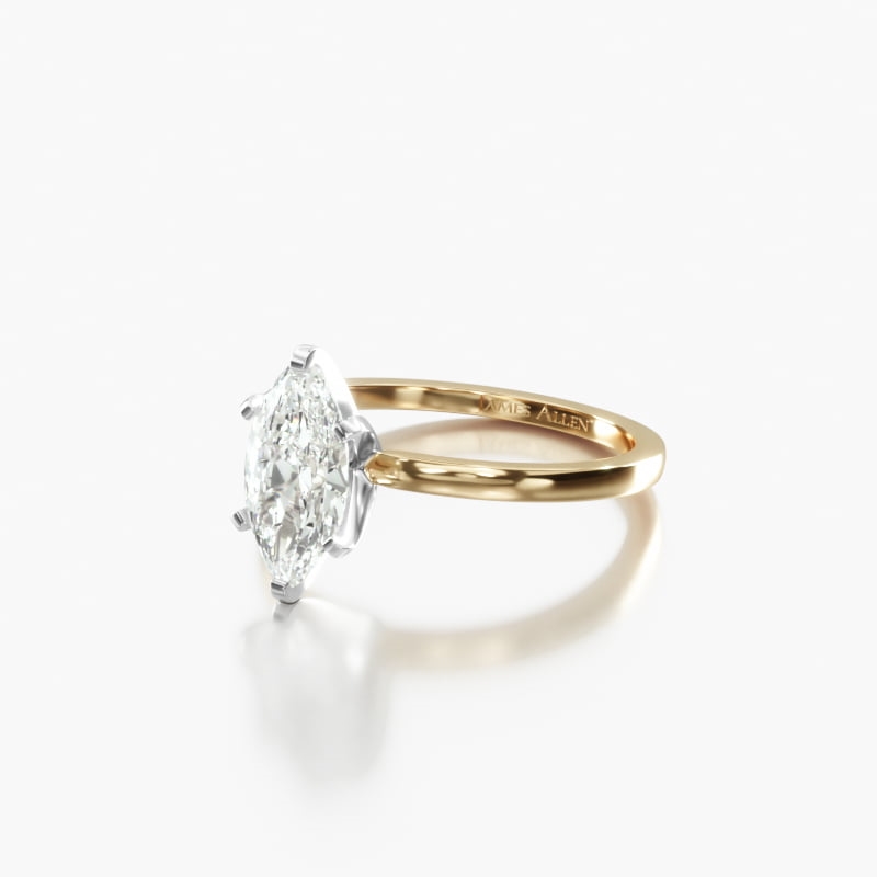 14K Yellow Gold 1.5mm Comfort Fit Engagement Ring