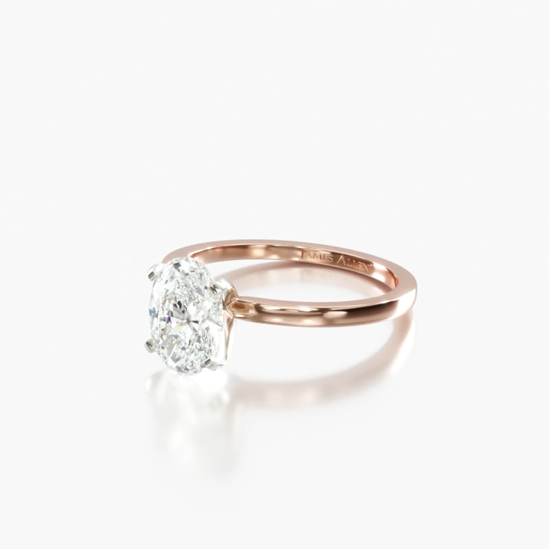 14K Rose Gold 1.5mm Comfort Fit Engagement Ring
