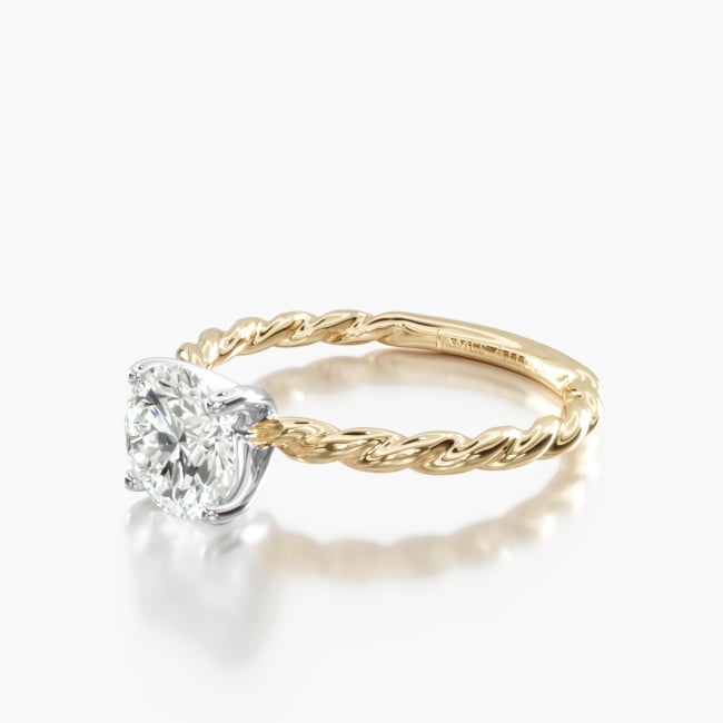 14K Yellow Gold Cable Wedding Band-14751y14