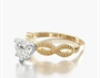18K Yellow Gold Vintage Infinity Engagement Ring
