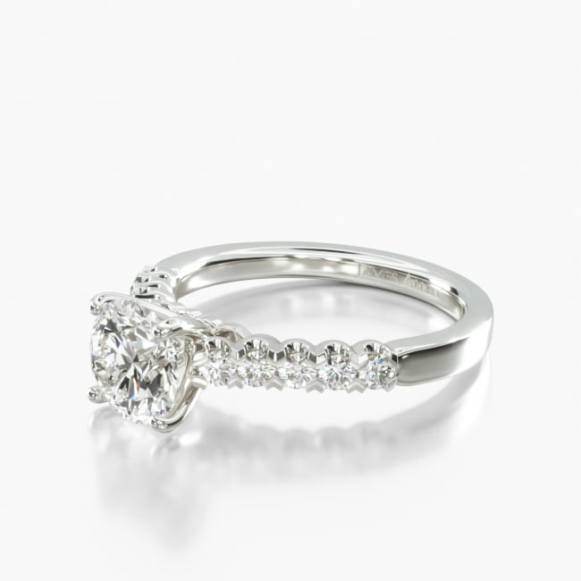Platinum Fishtail Matching Diamond Wedding Ring-15078p