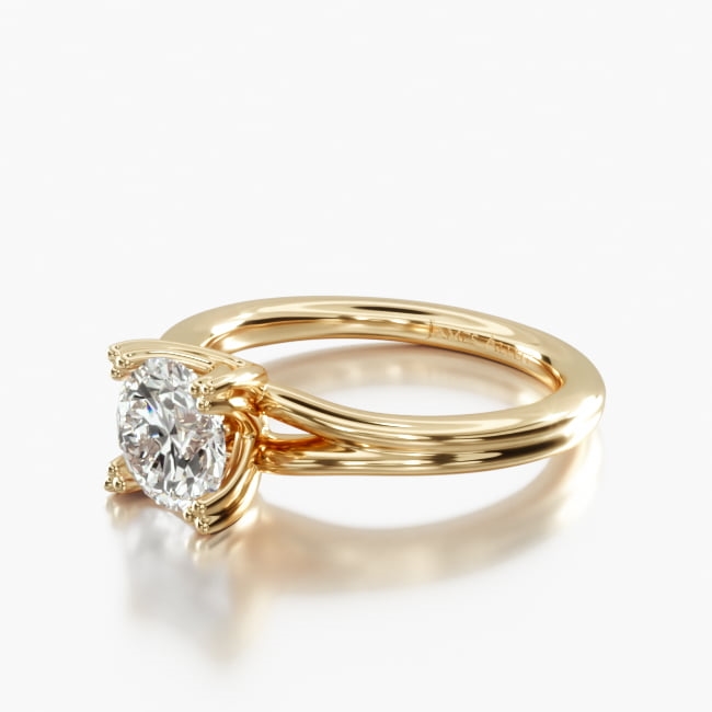 14K Yellow Gold Curved Matching Wedding Band-15107y14