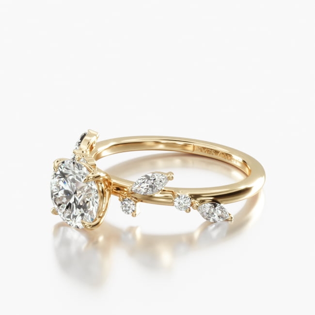 14K Yellow Gold Diamond Whisper Wedding Ring-15149y14