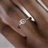 14K White Gold Split Prong Solitaire Engagement Ring