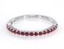 18K White Gold Common Prong Set Ruby Ring-13109w