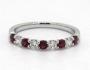 fashion rings, gemstone rings, 14k white gold alternating ruby and ...