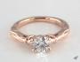 14K Rose Gold Wrapped Hearts Bombay Engagement Ring