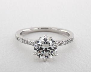engagement rings, side stones, 14k white gold james allen exclusive ...