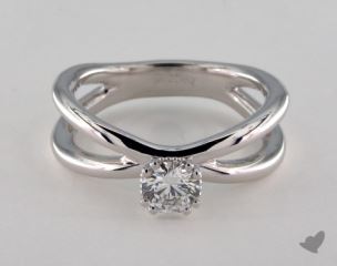 14K White Gold Criss Cross Diamond Solitaire | 17975W14