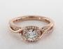 14K Rose Gold Infinity Halo Engagement Ring-17538r14