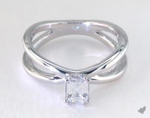 14K White Gold Criss Cross Diamond Solitaire | 17975W14