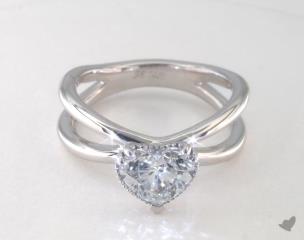 14K White Gold Criss Cross Diamond Solitaire | 17975W14