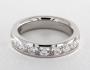 14K White Gold 1.00ctw Seven Stone Channel Set Diamond Anniversary Ring ...