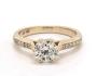 18K Yellow Gold Trellis Pavé Engagement Ring-17701y