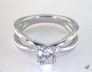 14K White Gold Criss Cross Diamond Solitaire | 17975W14