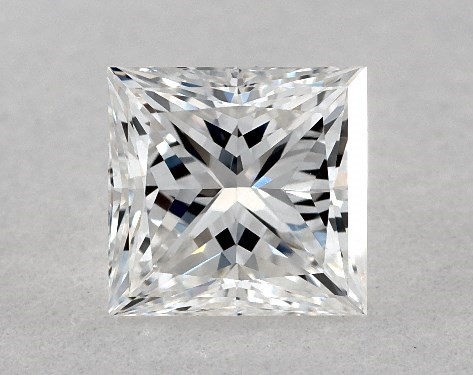 1.19 Carat F-VS1 Princess Cut Diamond Reverse Taper Milgrain Diamond ...