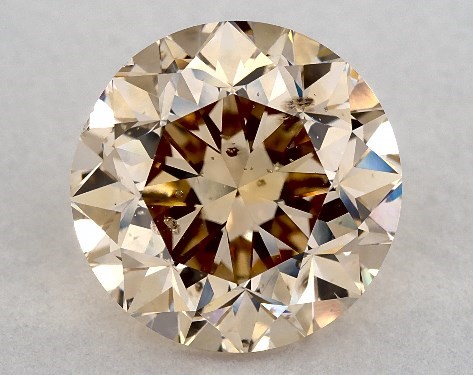 4.01 Carat Fancy Light Yellow Brown-I1 Round Cut Diamond-1844771