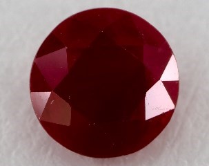 1.13 Carat Ruby Round Cut Vintage Engagement Ring in Platinum - 1855518