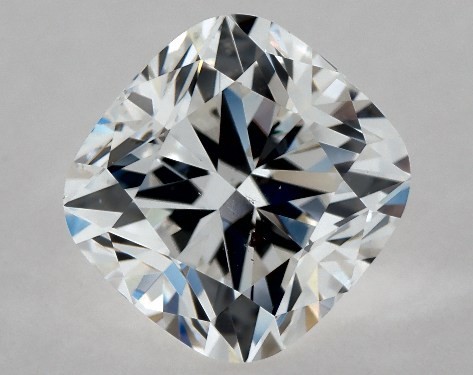GIA 1.74 Carat F-SI2 Very Good Cut Cushion Modified Diamond Twin Pavé ...
