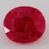 gemstones, red ruby, 2.06 carat oval sku 20589