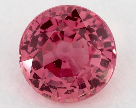 2.20 carat Round Natural Pink Sapphire Reverse Taper Milgrain Diamond ...