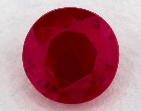 0.60 carat Round Natural Ruby Bypass Engagement Ring