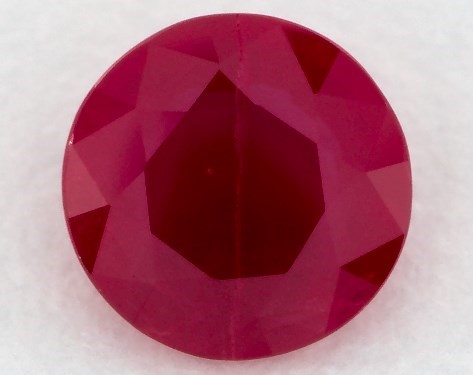 1.60 carat Round Natural Ruby Reverse Taper Milgrain Diamond Engagement ...