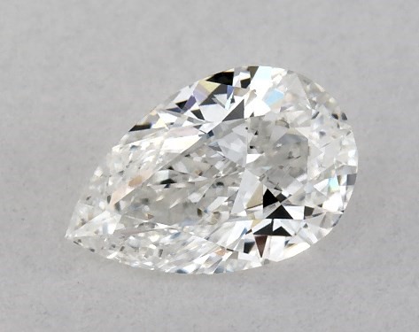 0.47 Carat F-VVS1 Pear Shaped Diamond Petite Pavé Cathedral Engagement Ring