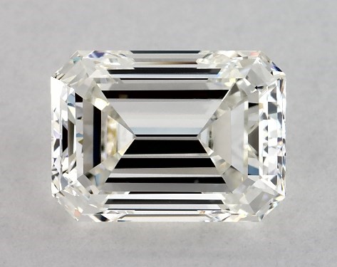 2.00 Carat H-IF Emerald Cut Diamond 2mm Comfort Fit Solitaire ...