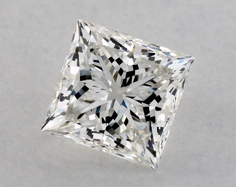 1.08 Carat I-VS1 Princess Cut Diamond Petite Pavé Cathedral Engagement Ring